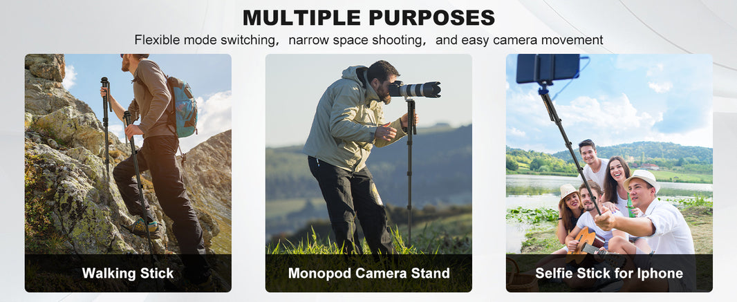 Trekking Pole Monopod with Compass Head for Cameras Phones – COMAN