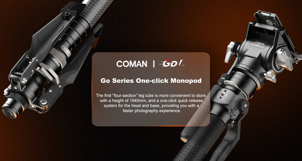 COMAN M1 Pro Monopod Carbon Fiber With Quick Release Module